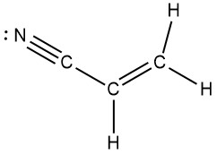 Solved How many pi bonds are found in acrylonitrile, which | Chegg.com